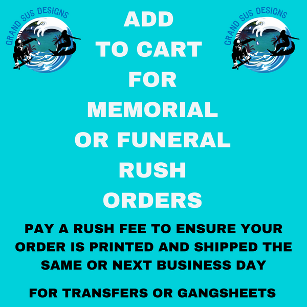 Memorial or Funeral Rush Order Ships within 24 hours -Read Listing info ...